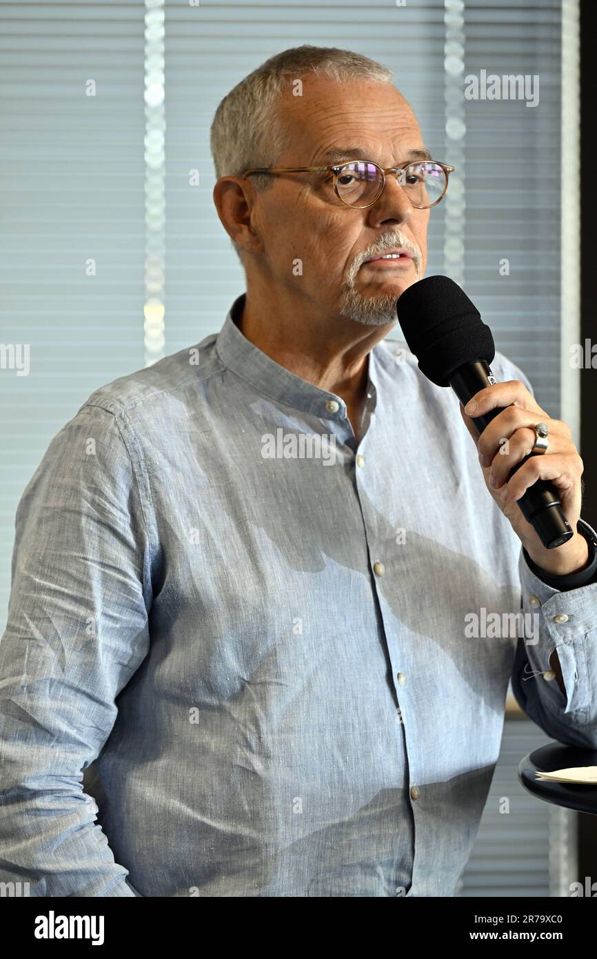Brussels, Belgium. 14th June, 2023. Outgoing Colruyt CEO Jef Colruyt ...
