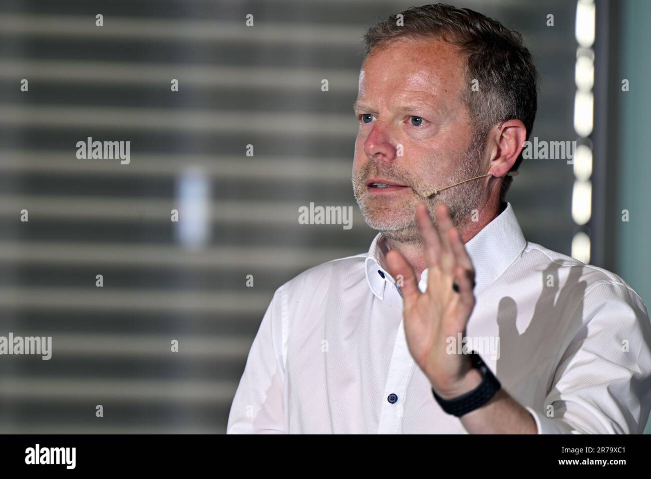 Brussels, Belgium. 14th June, 2023. Bew Colruyt CEO Stefan Goethaert ...