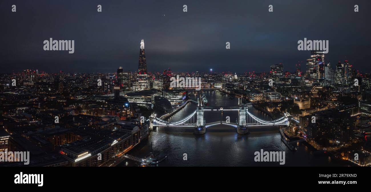 Aerial view lifting bridge hi-res stock photography and images - Alamy
