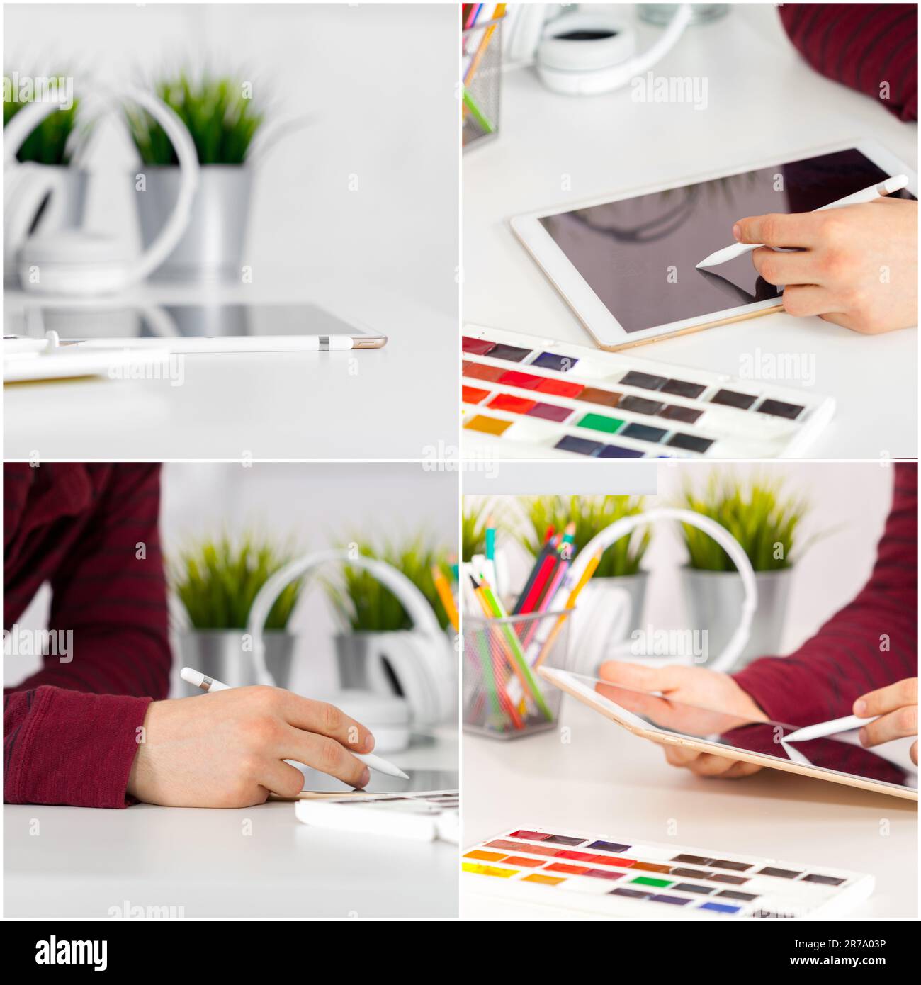 people using modern digital tablet Stock Photo - Alamy