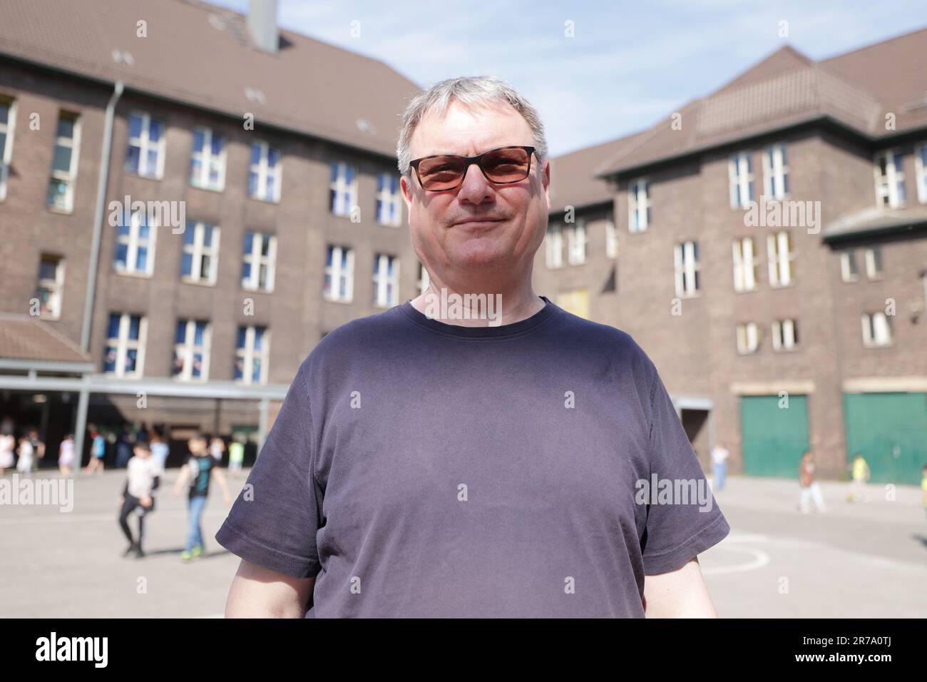 Duisburg, Germany. 12th June, 2023. Principal Klaus Hagge stands in the ...