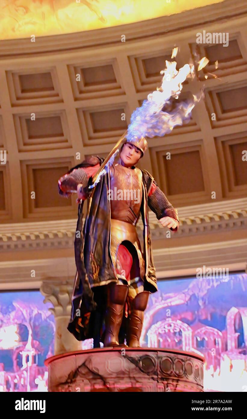 Fall of Atlantis at Caesars Forum Shops automaton show Caesars Palace ...