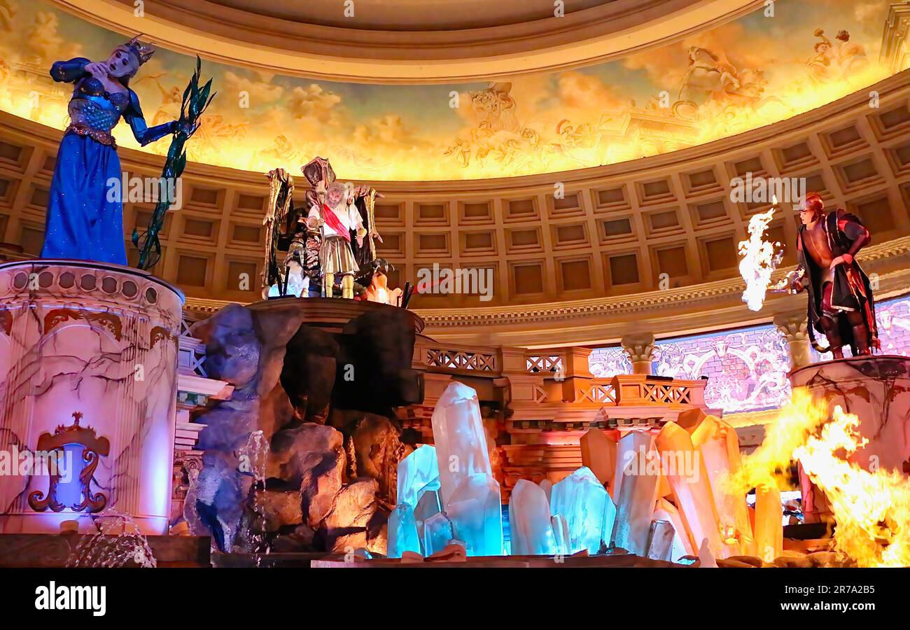 Fall of Atlantis at Caesars Forum Shops automaton show Caesars Palace ...