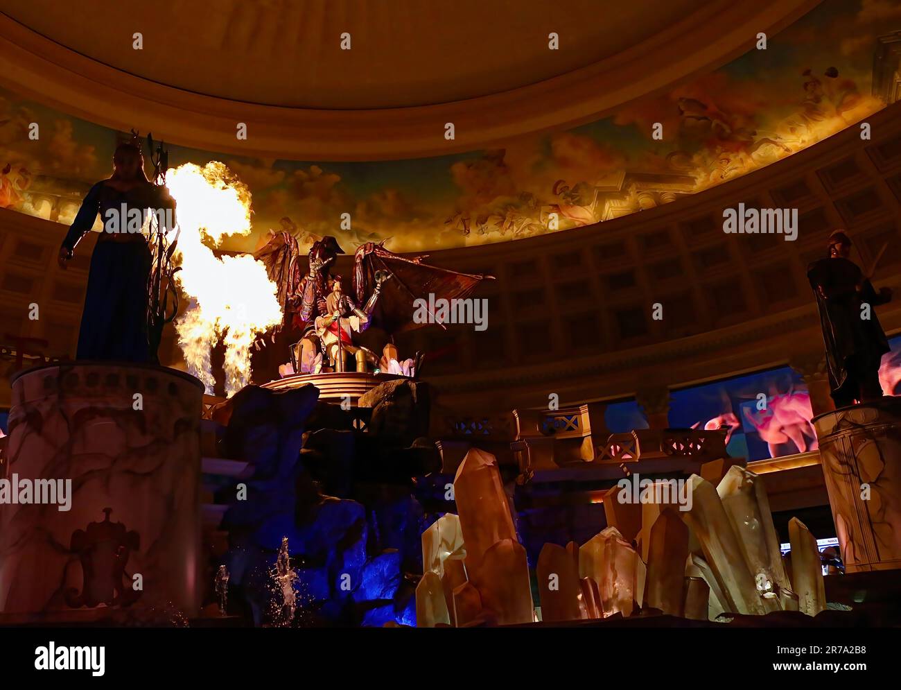 Fall of Atlantis at Caesars Forum Shops automaton show Caesars Palace ...