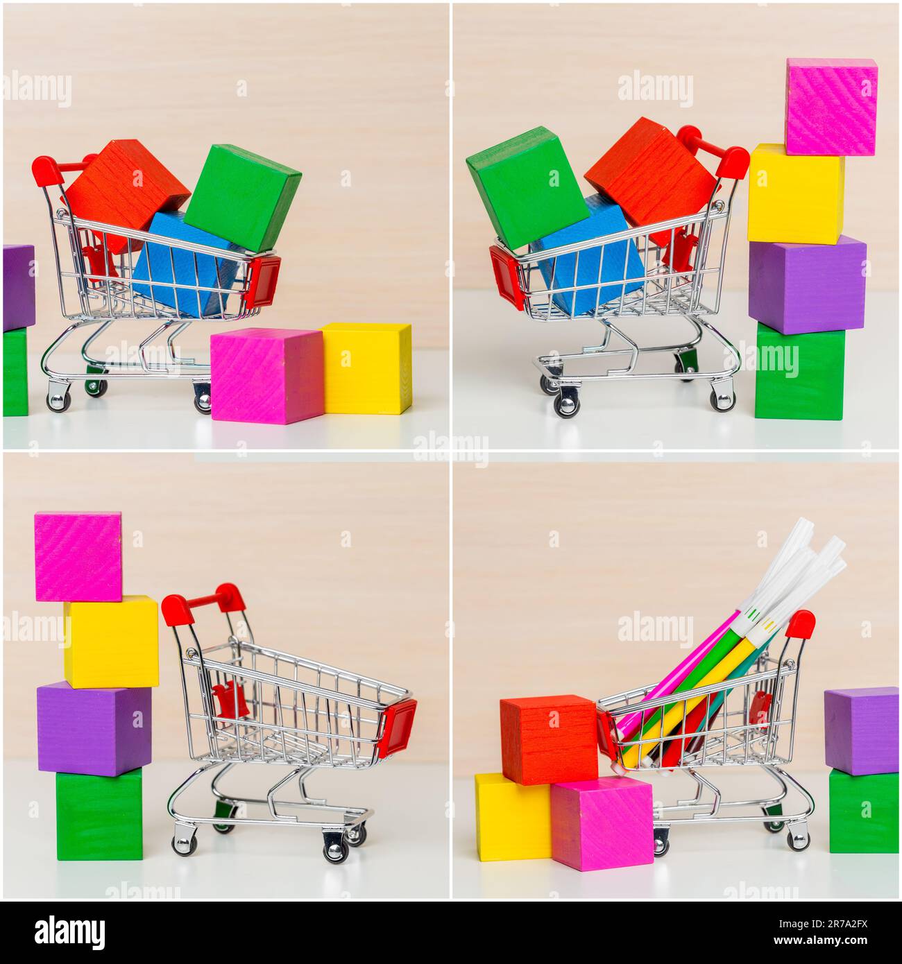 blocks in a Cart Stock Photo - Alamy