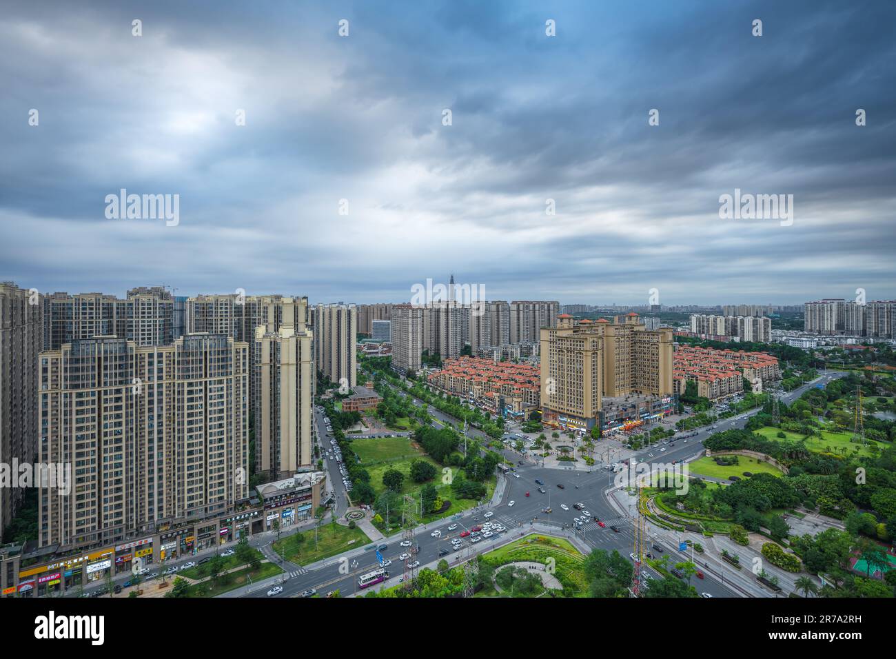 It's a cloudy day in Chengdu city residential building Stock Photo - Alamy