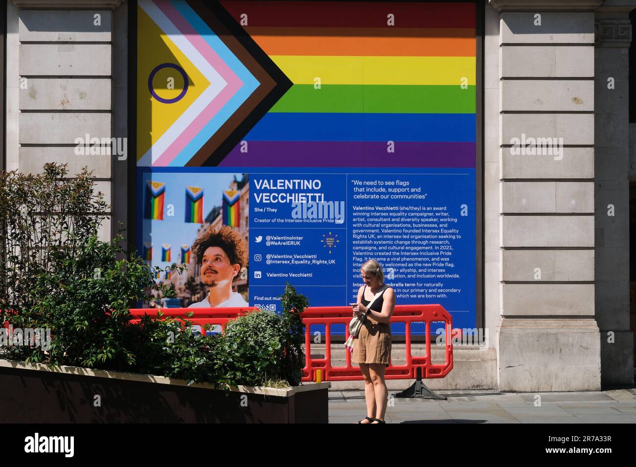 Regent Street, London, UK. 14th June 2023. Pride flags on Regent Street ...