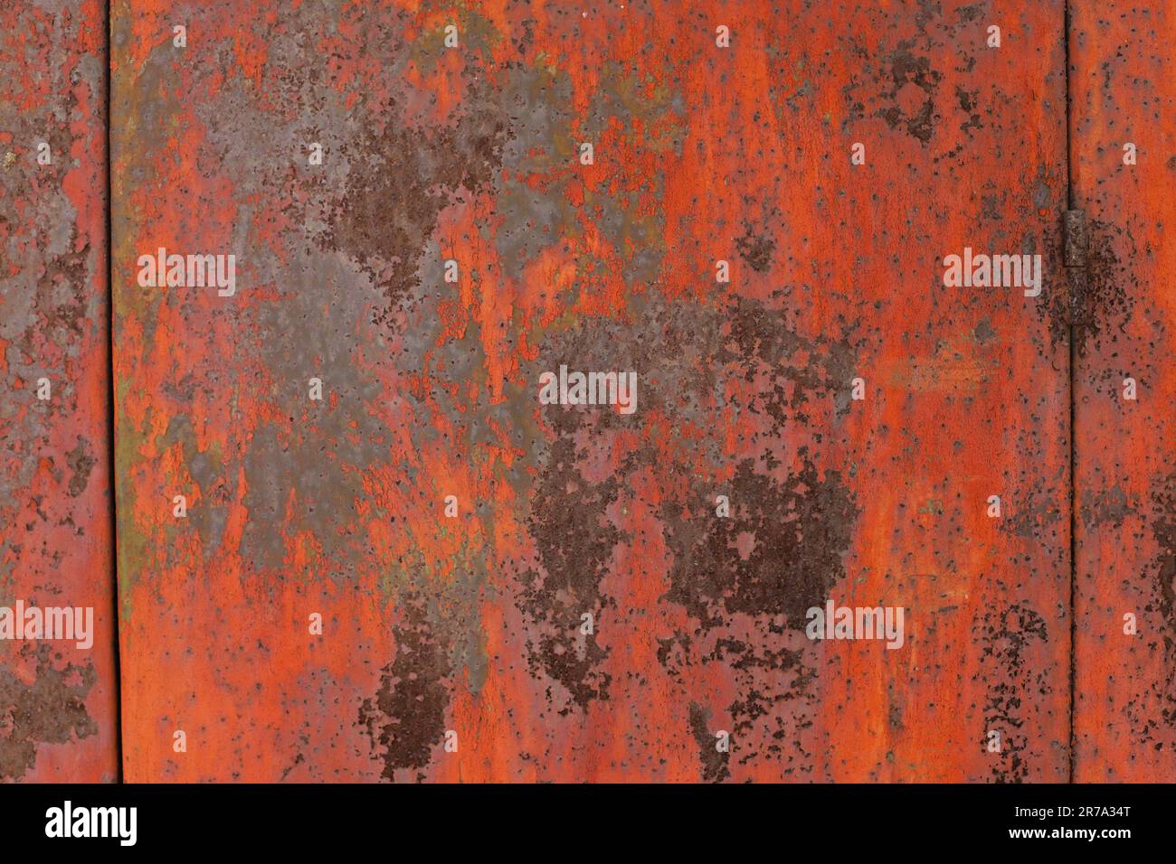 Rusty metal background. Red metal texture with rust. Rust stains a lot ...
