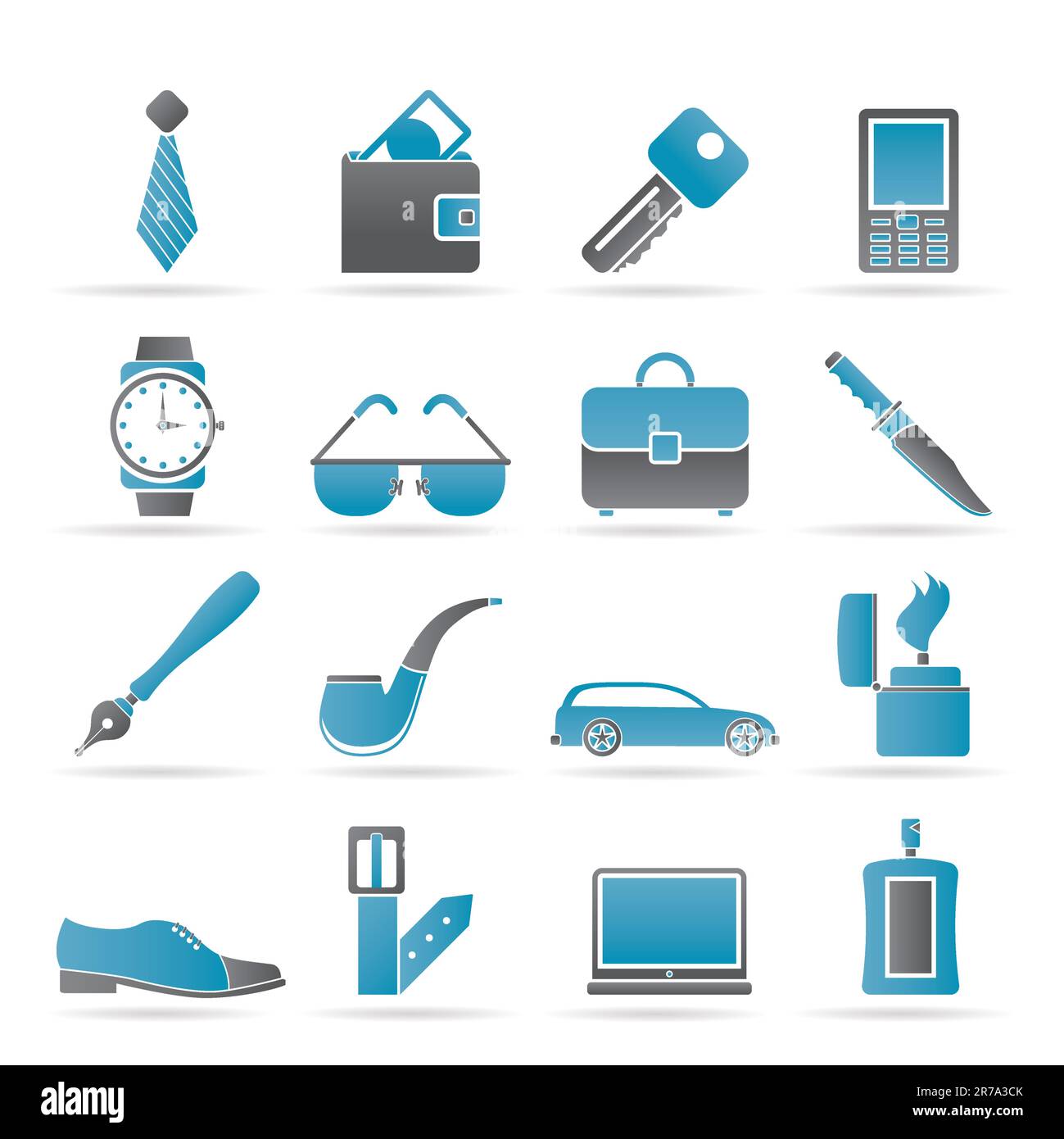 man Accessories icons and objects - vector illustration Stock Vector ...