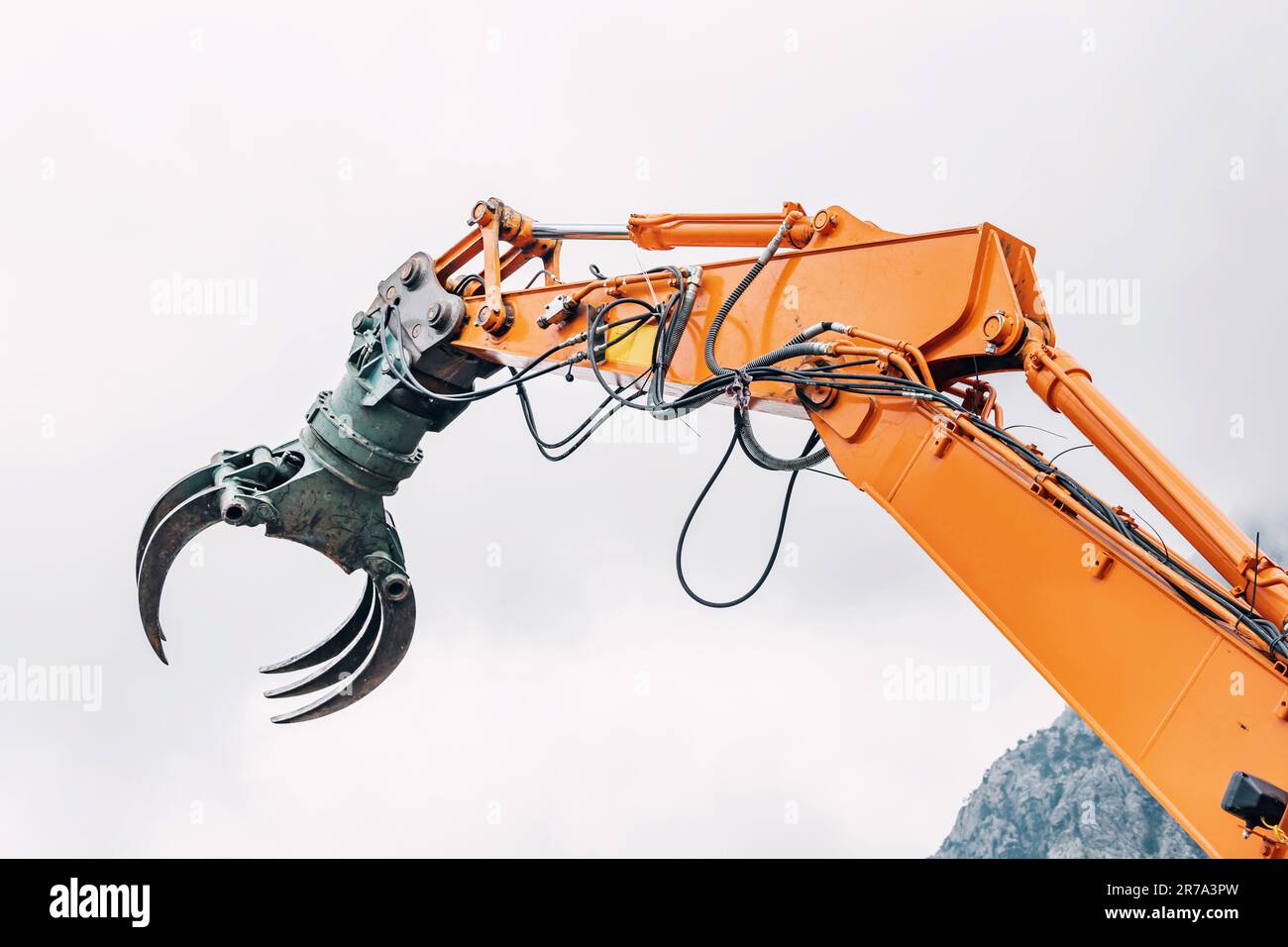 heavy machinery manipulator for logs at a sawmill or heavy cargo ...