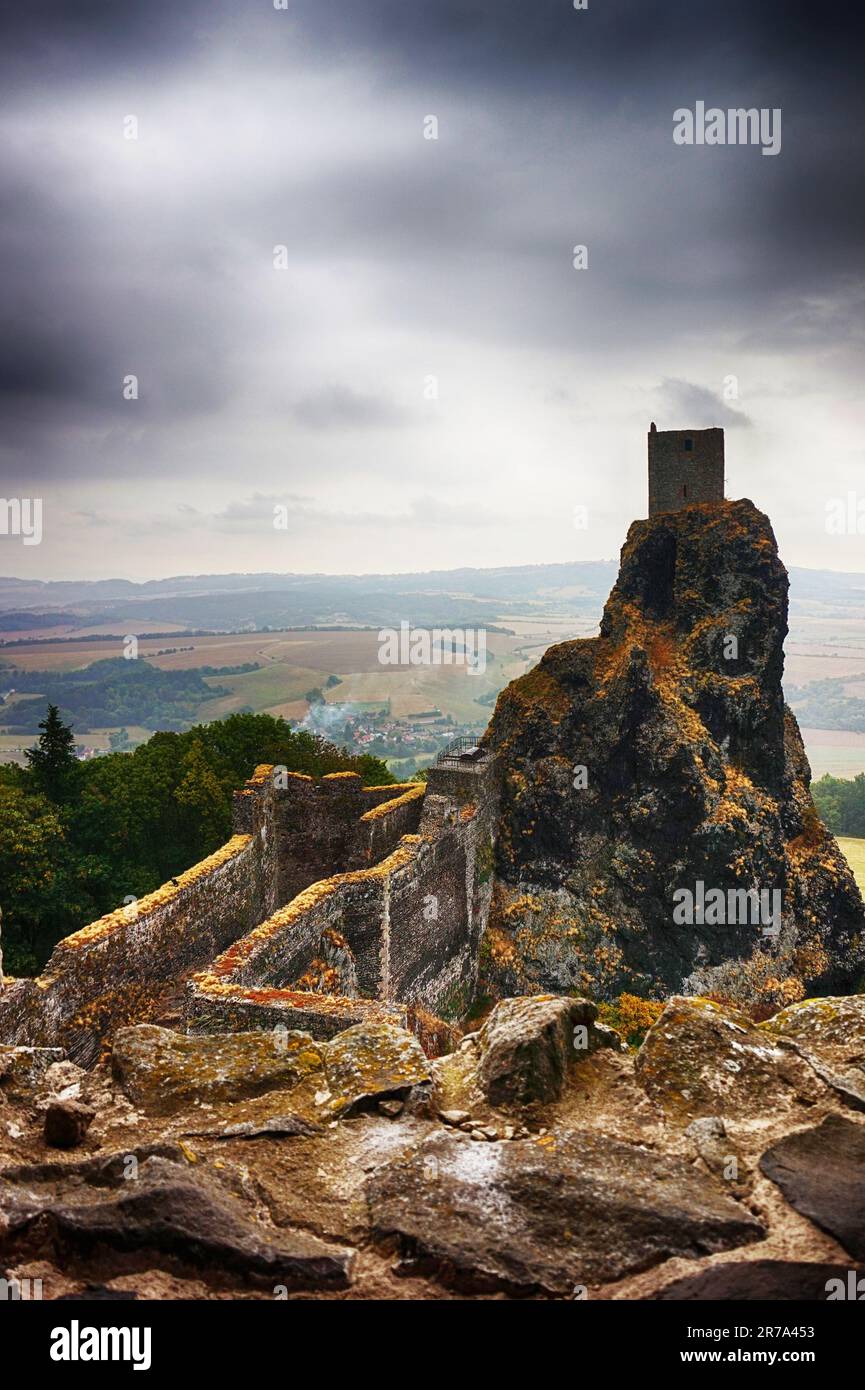 old trosky castle as most romantic place from czech republic Stock ...