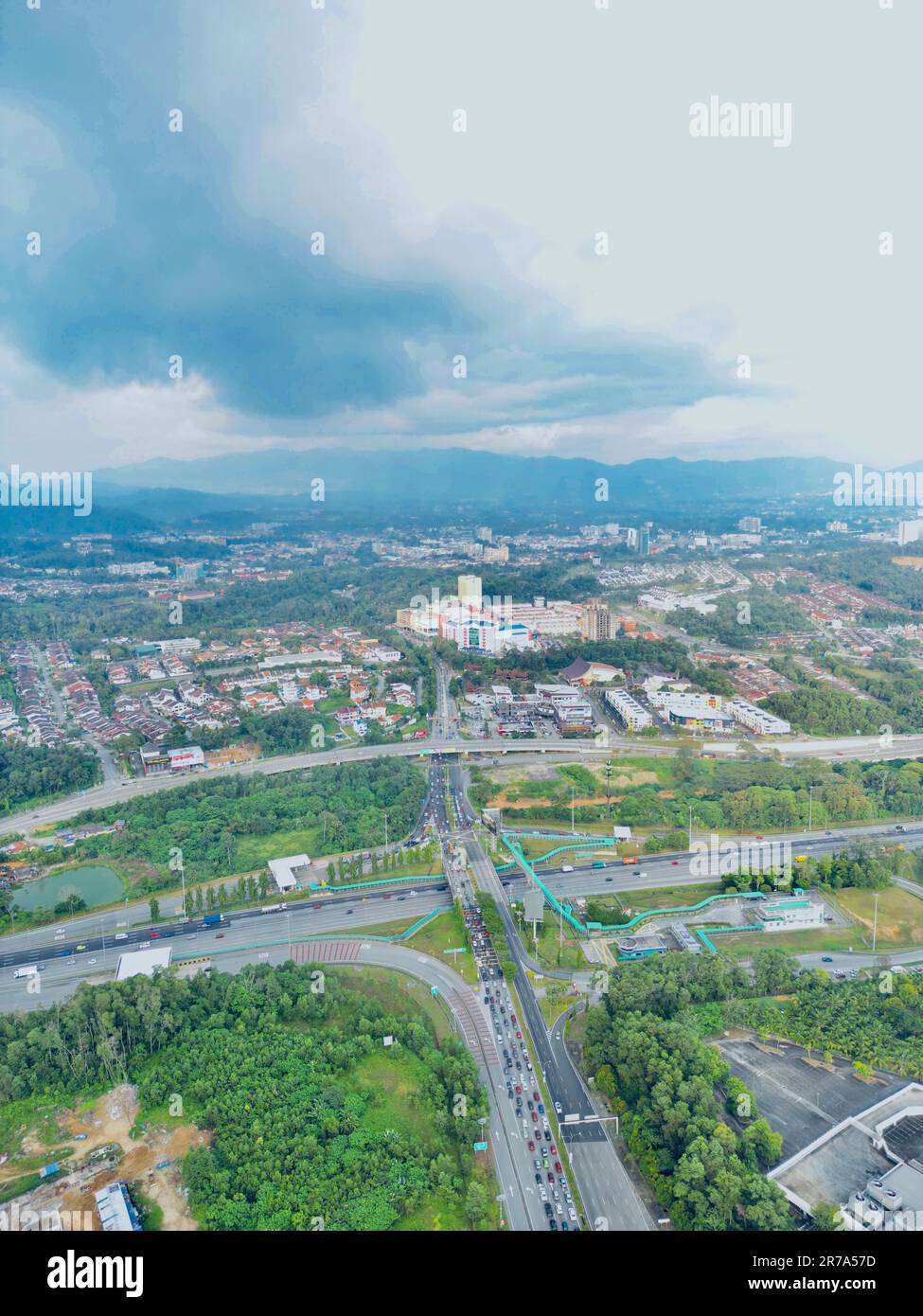 A stunning aerial view of the modern Seremban Gateway complex, situated ...