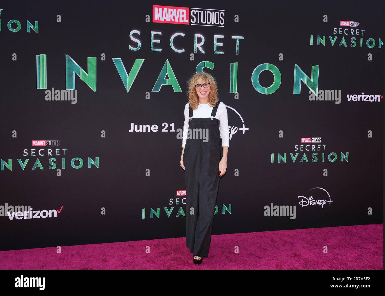 Sarah Finn arrives at the Marvel Studios' SECRET INVASION Launch Event ...