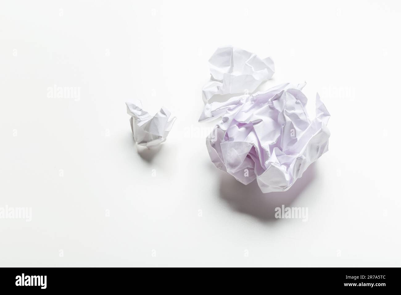 crumpled paper ball isolated on white background Stock Photo - Alamy