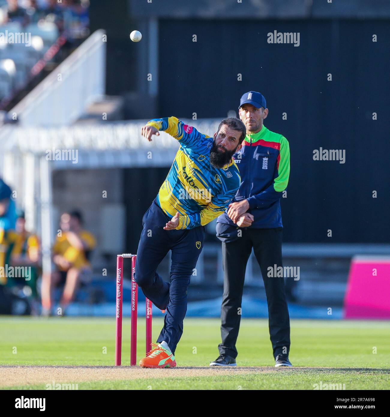 Bears’ Jake Lintott bowling taken in Birmingham, UK on 3 Jun 2023 ...