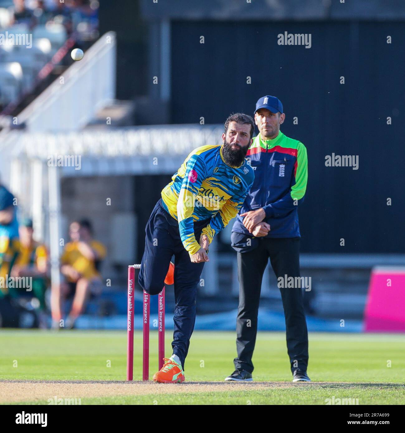 Bears’ Jake Lintott bowling taken in Birmingham, UK on 3 Jun 2023 ...