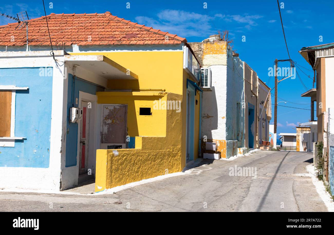 A picturesque village called Fanes with narrow streets, known as the ...