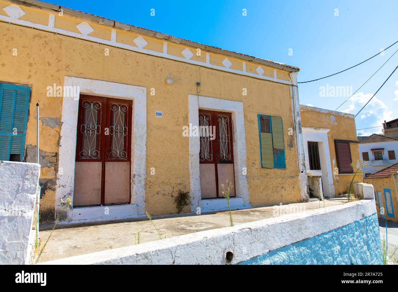 A picturesque village called Fanes with narrow streets, known as the ...