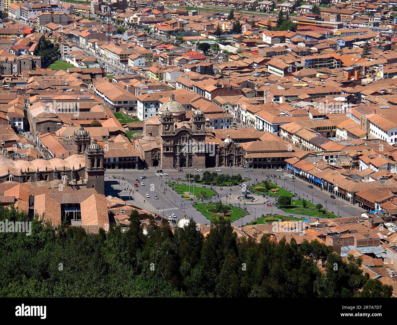 The view on center of Cusco, Peru Stock Photo - Alamy