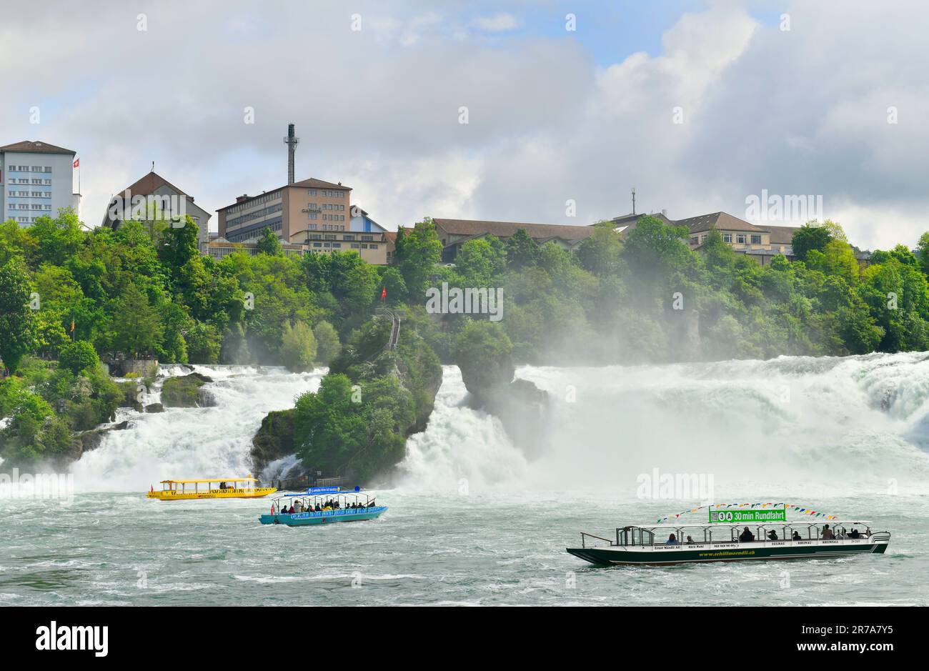 Schaffhausen - May 15 ,2023 :View of Rhine falls (Rheinfalls) the ...