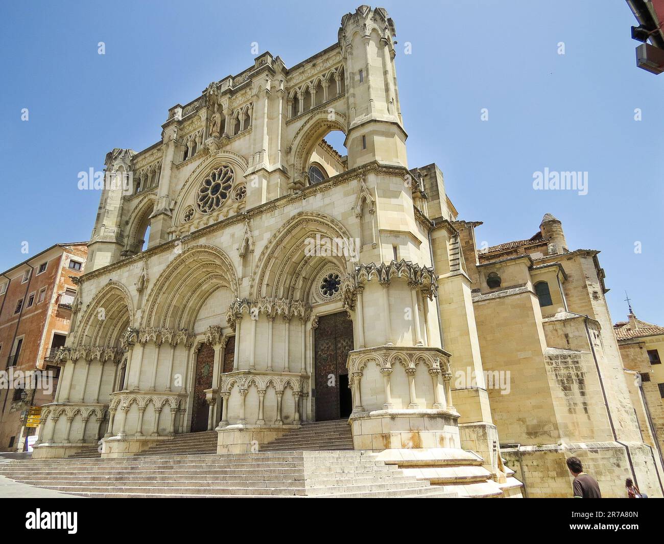 The beautiful facade of Cuenca Cathedral. Spain Stock Photo - Alamy