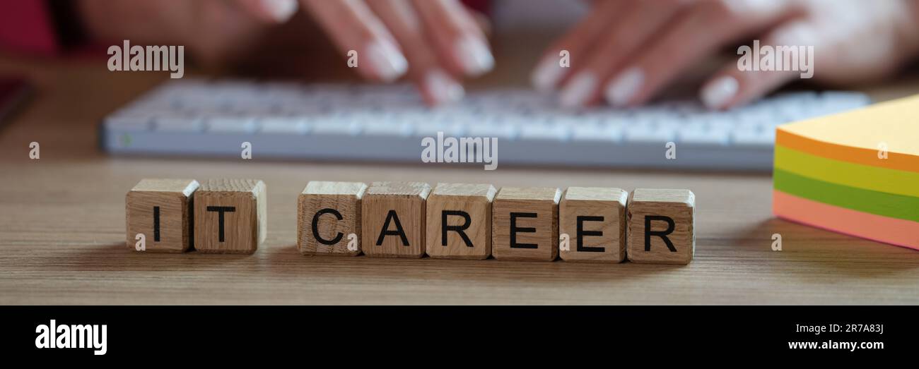 IT programmer career and trainee training concept on computer Stock ...