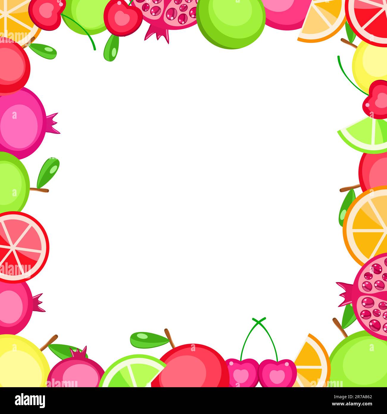 Apple orange cherry Stock Vector Images - Alamy