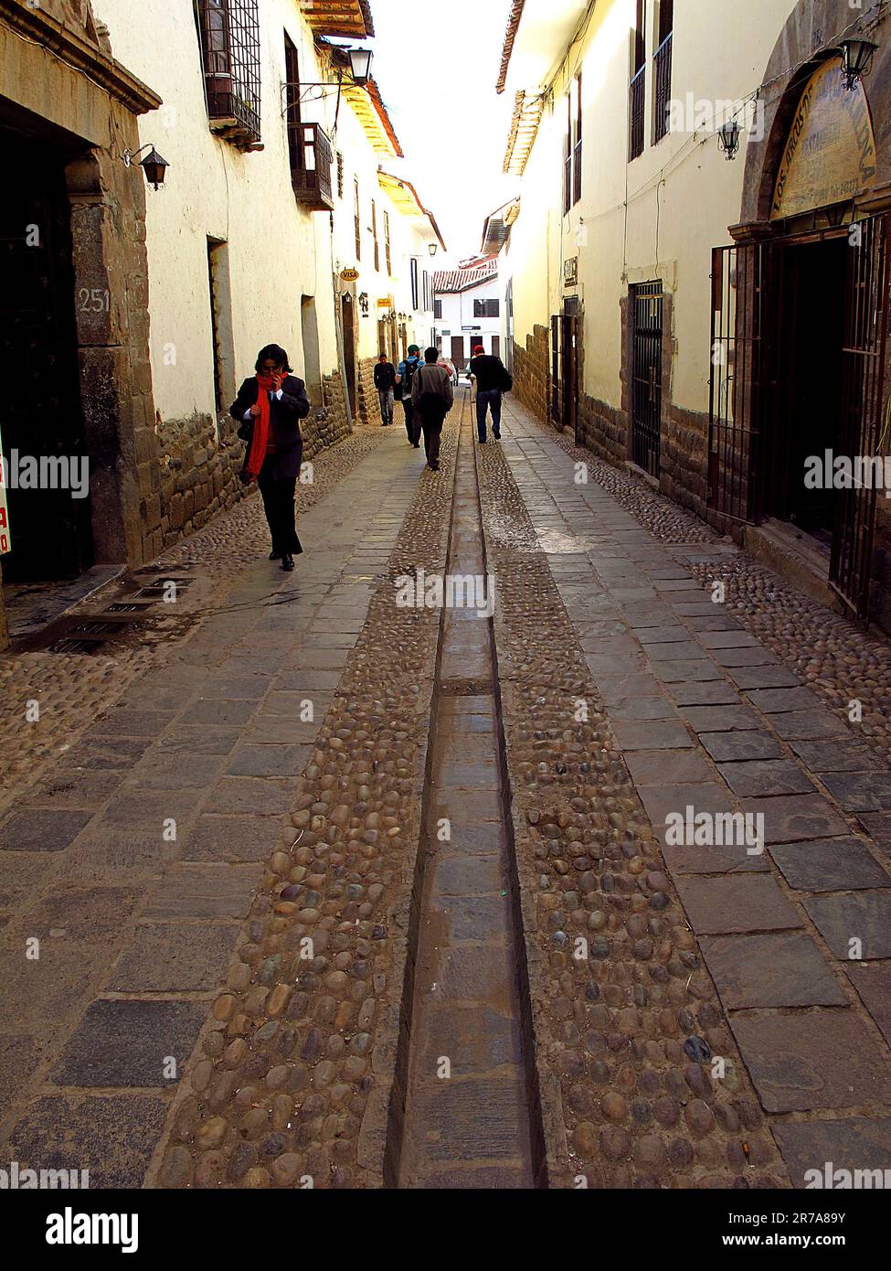 The vintage street in Cusco, Peru Stock Photo - Alamy