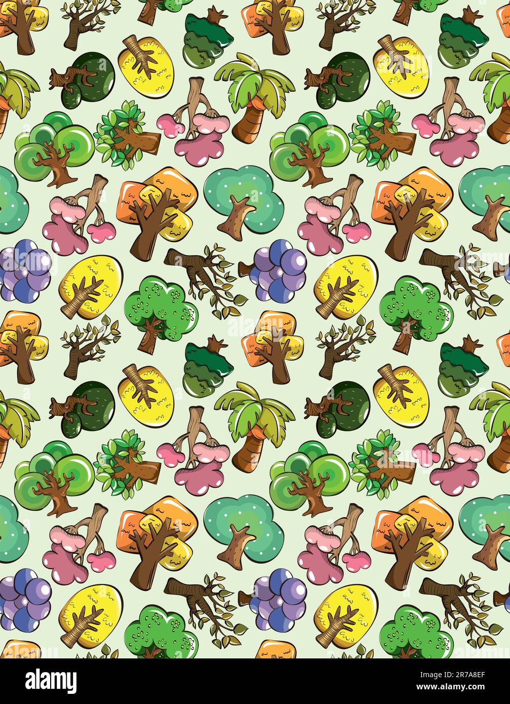 Coconut tree pattern Stock Vector Images - Alamy