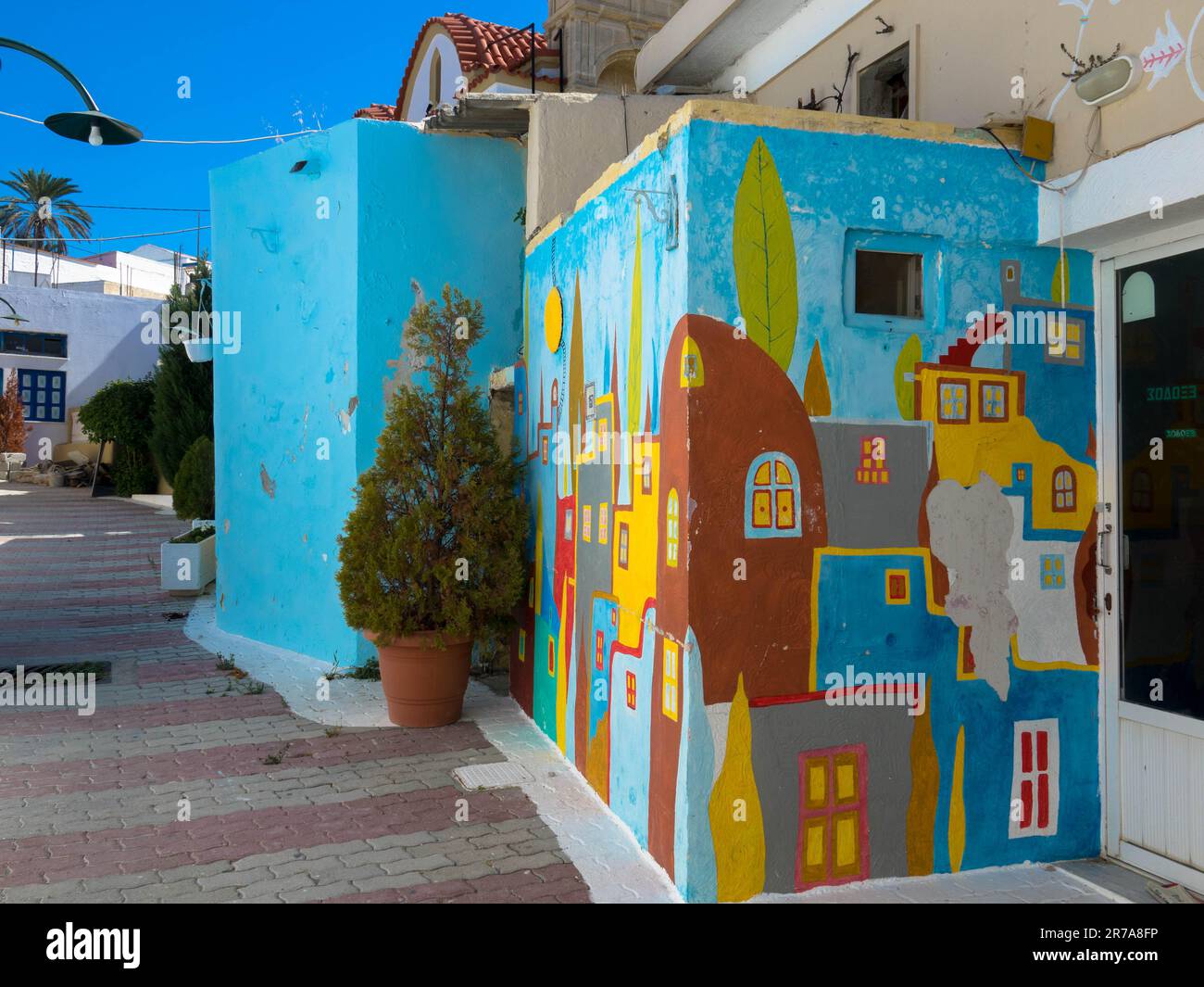 A picturesque village called Fanes with narrow streets, known as the ...