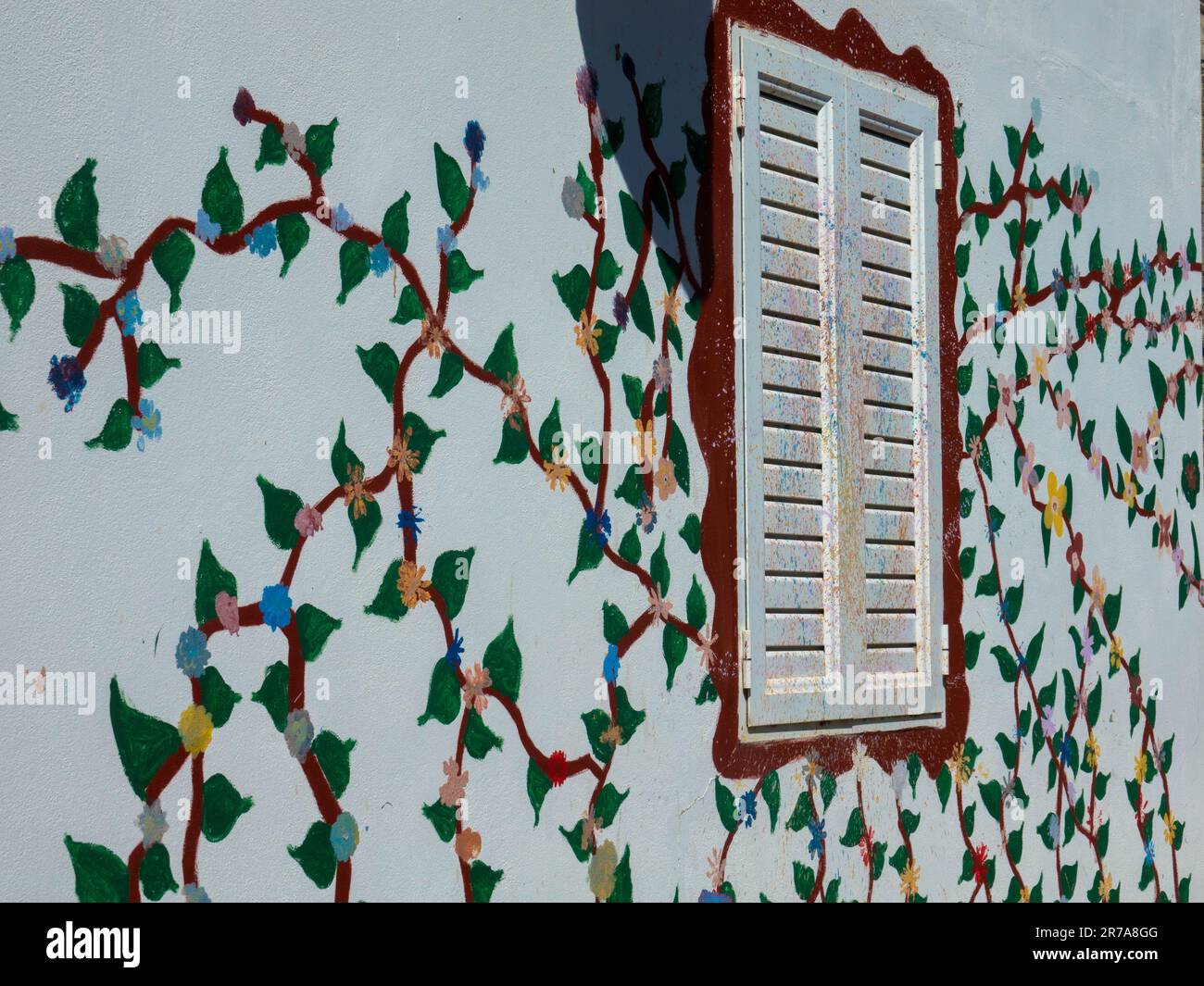 A picturesque village called Fanes with narrow streets, known as the ...