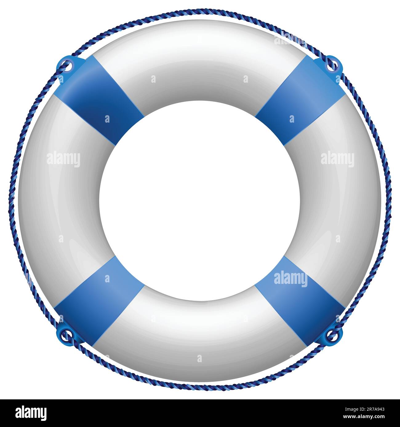 life buoy blue against white background, abstract vector art illustration Stock Vector Image ...