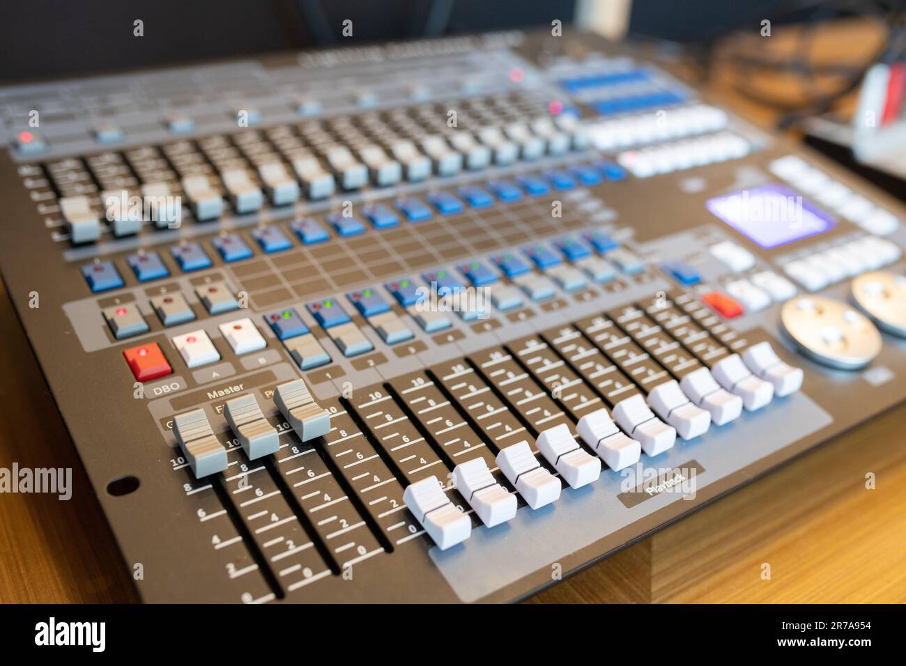 Stage lighting remote control equipment. Professional lighting mixing ...