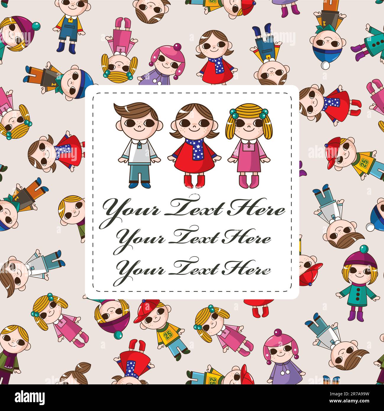 Kid card Stock Vector Images - Alamy