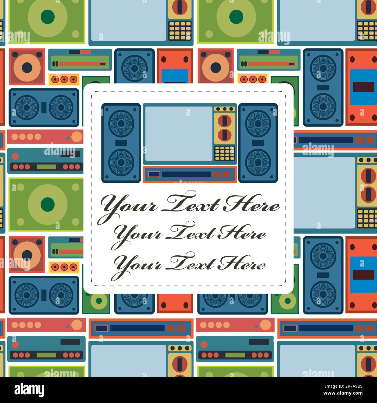 Tv radio card Stock Vector Images - Alamy