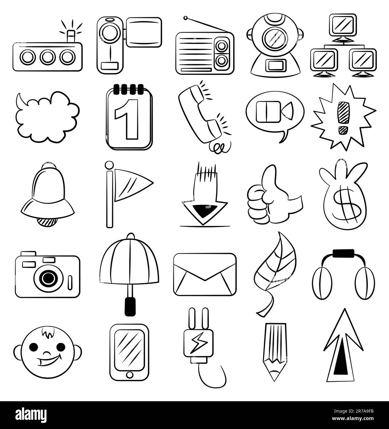 hand draw cartoon web icon Stock Vector Image & Art - Alamy