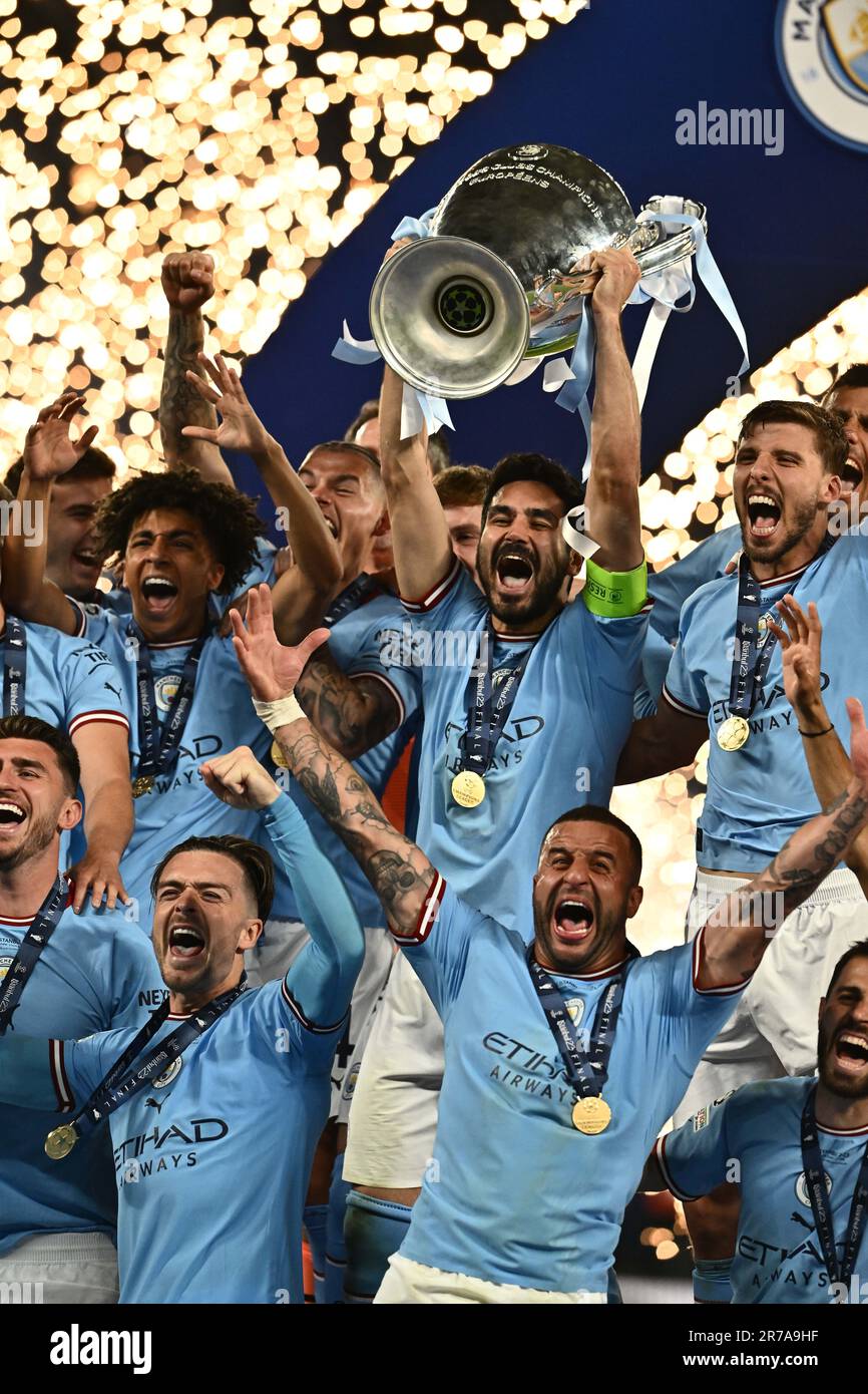 ISTANBUL, TURKEY - JUNE 10: Ilkay Gundogan, Jack Grealish, Kyle Walker ...