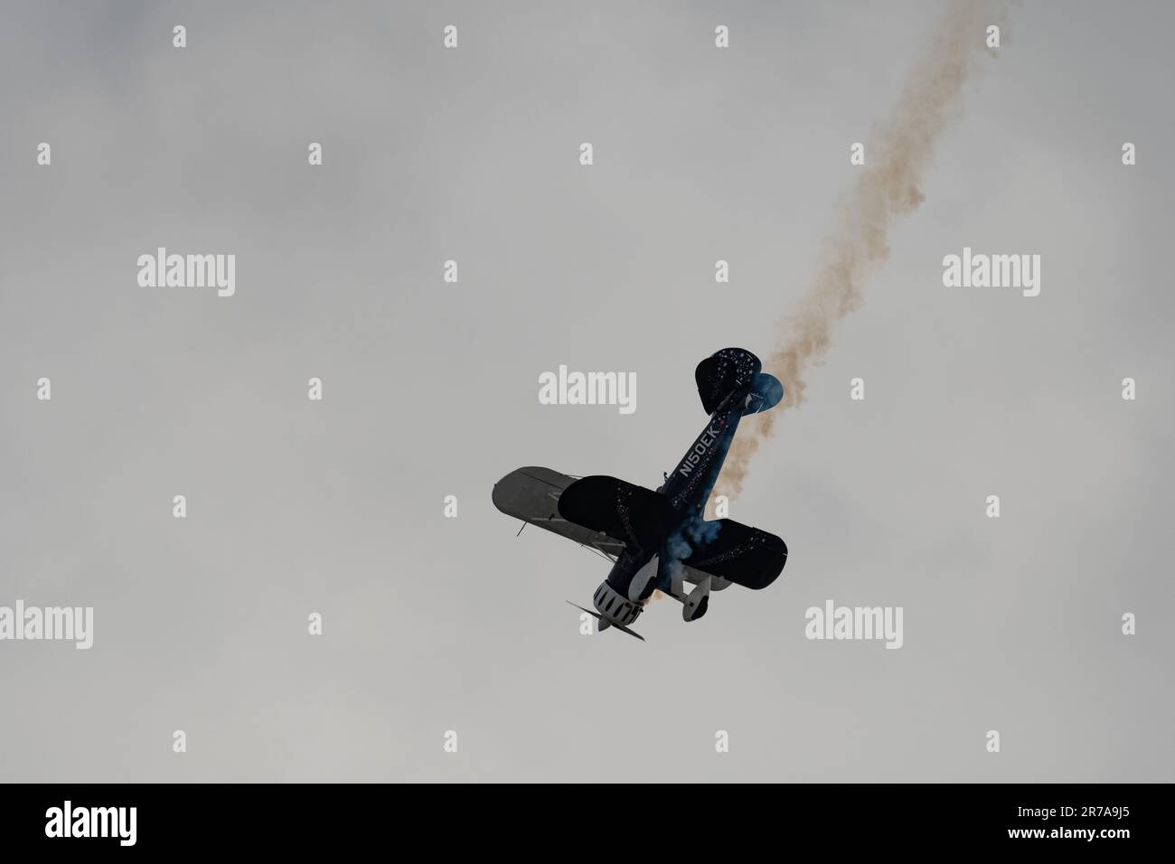 Rhine Valley, Saint Gallen, Switzerland, May 20, 2023 N-150EK Waco YMF ...