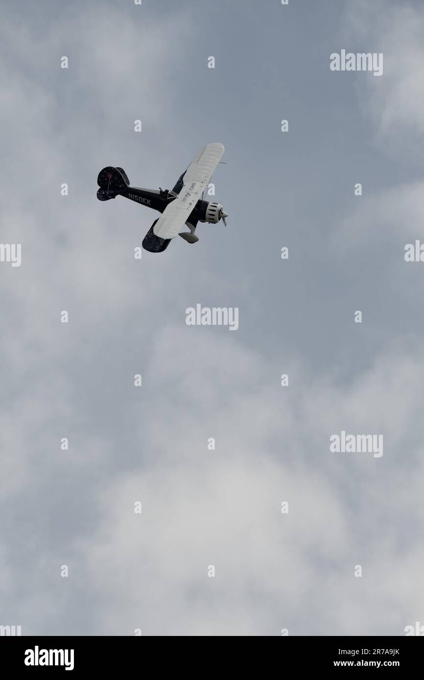 Rhine Valley, Saint Gallen, Switzerland, May 20, 2023 N-150EK Waco YMF ...