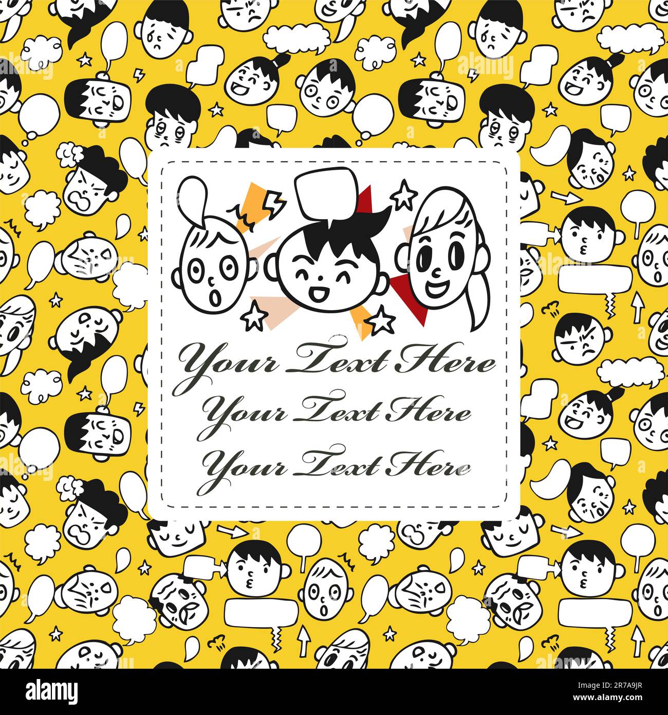 Brother and sister at birthday party Stock Vector Images - Alamy