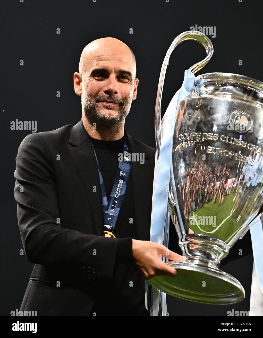 ISTANBUL, TURKEY - JUNE 10: manager Pep Guardiola of Manchester City ...