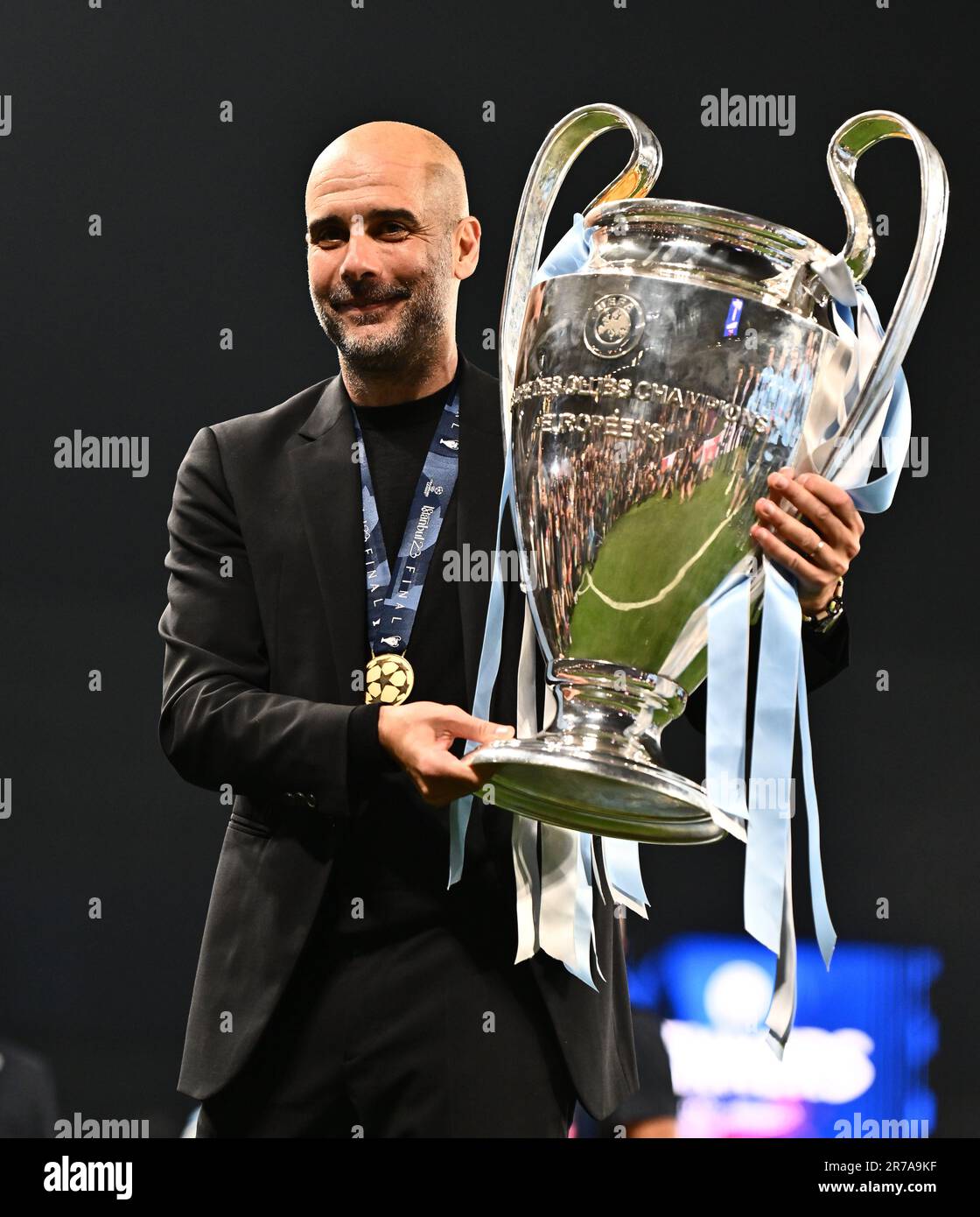 ISTANBUL, TURKEY - JUNE 10: manager Pep Guardiola of Manchester City ...
