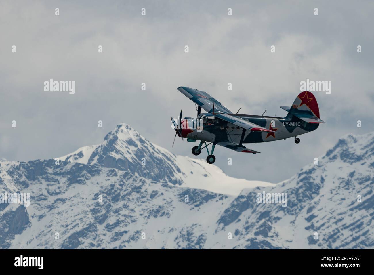 Rhine Valley, Saint Gallen, Switzerland, May 20, 2023 LY-MHC Antonov AN ...