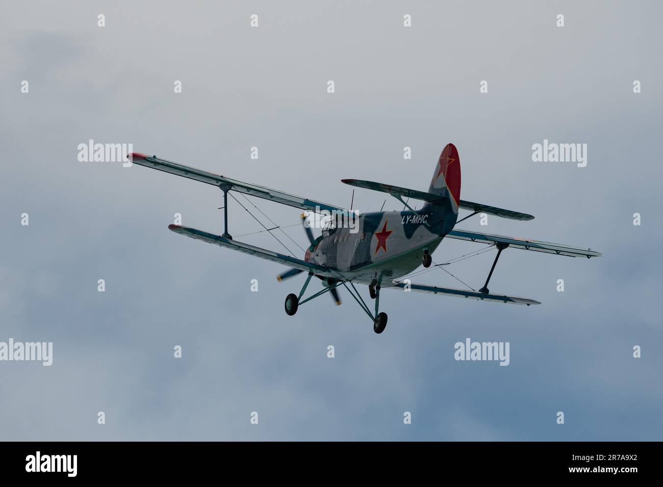 Rhine Valley, Saint Gallen, Switzerland, May 20, 2023 LY-MHC Antonov AN ...