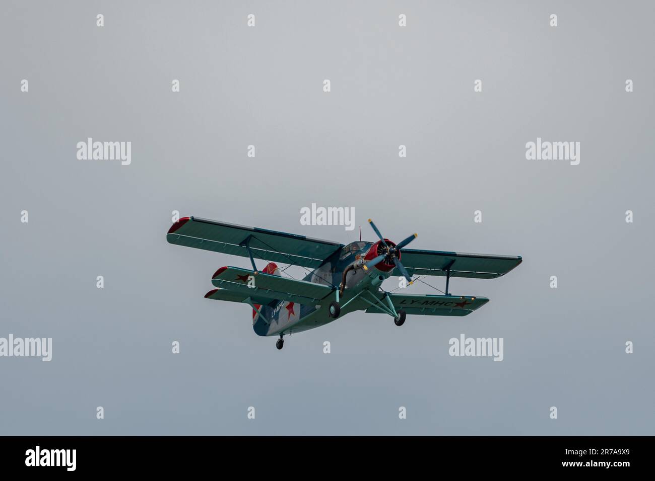 Rhine Valley, Saint Gallen, Switzerland, May 20, 2023 LY-MHC Antonov AN ...