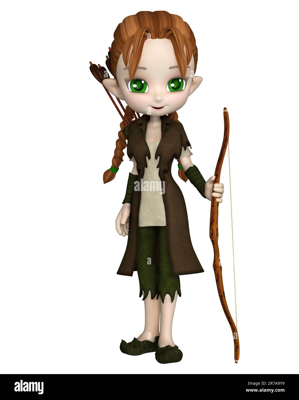 Cute girl on white Cut Out Stock Images & Pictures - Alamy