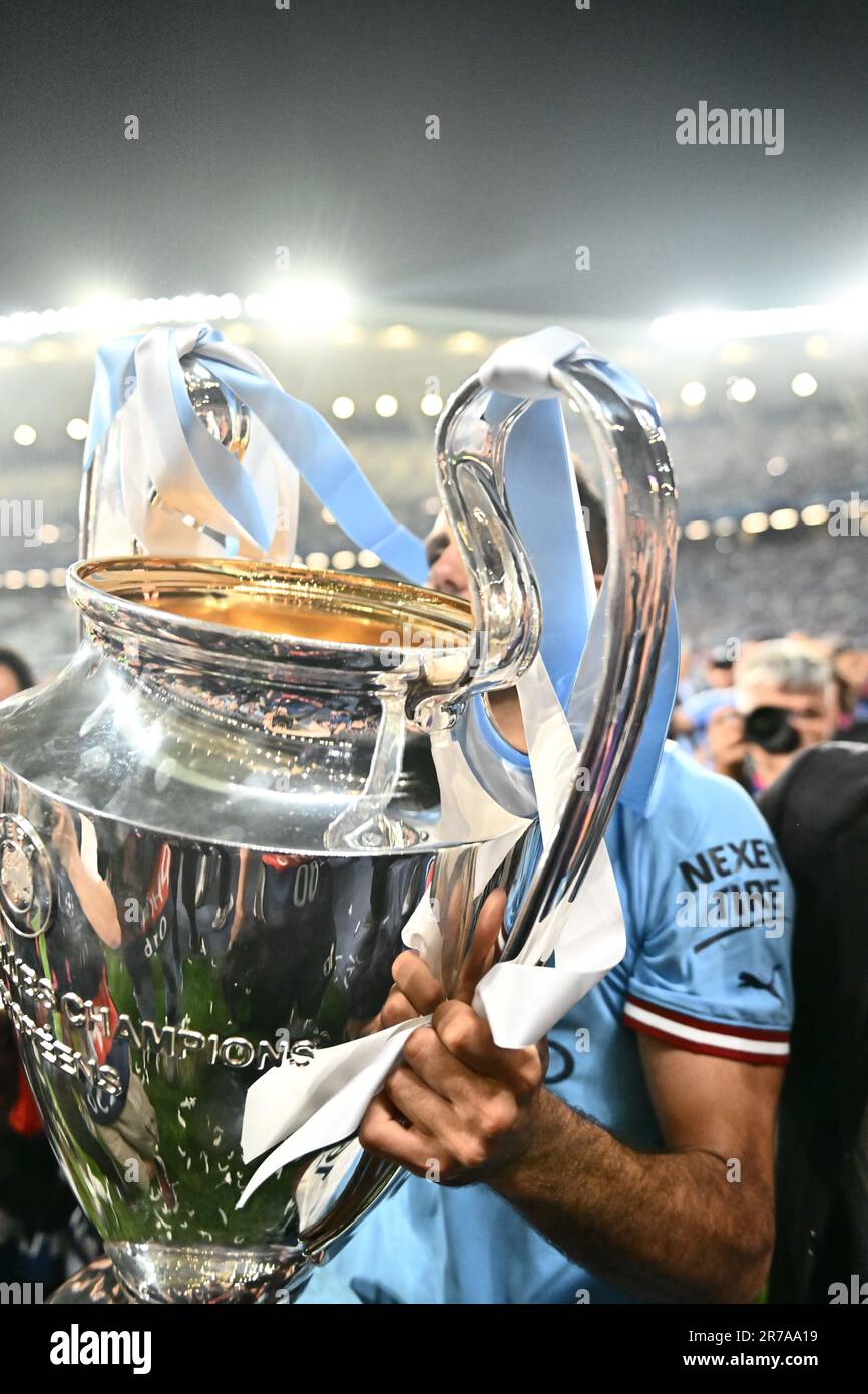 ISTANBUL, TURKEY - JUNE 10: Manchester City player Rodri celebrate with ...