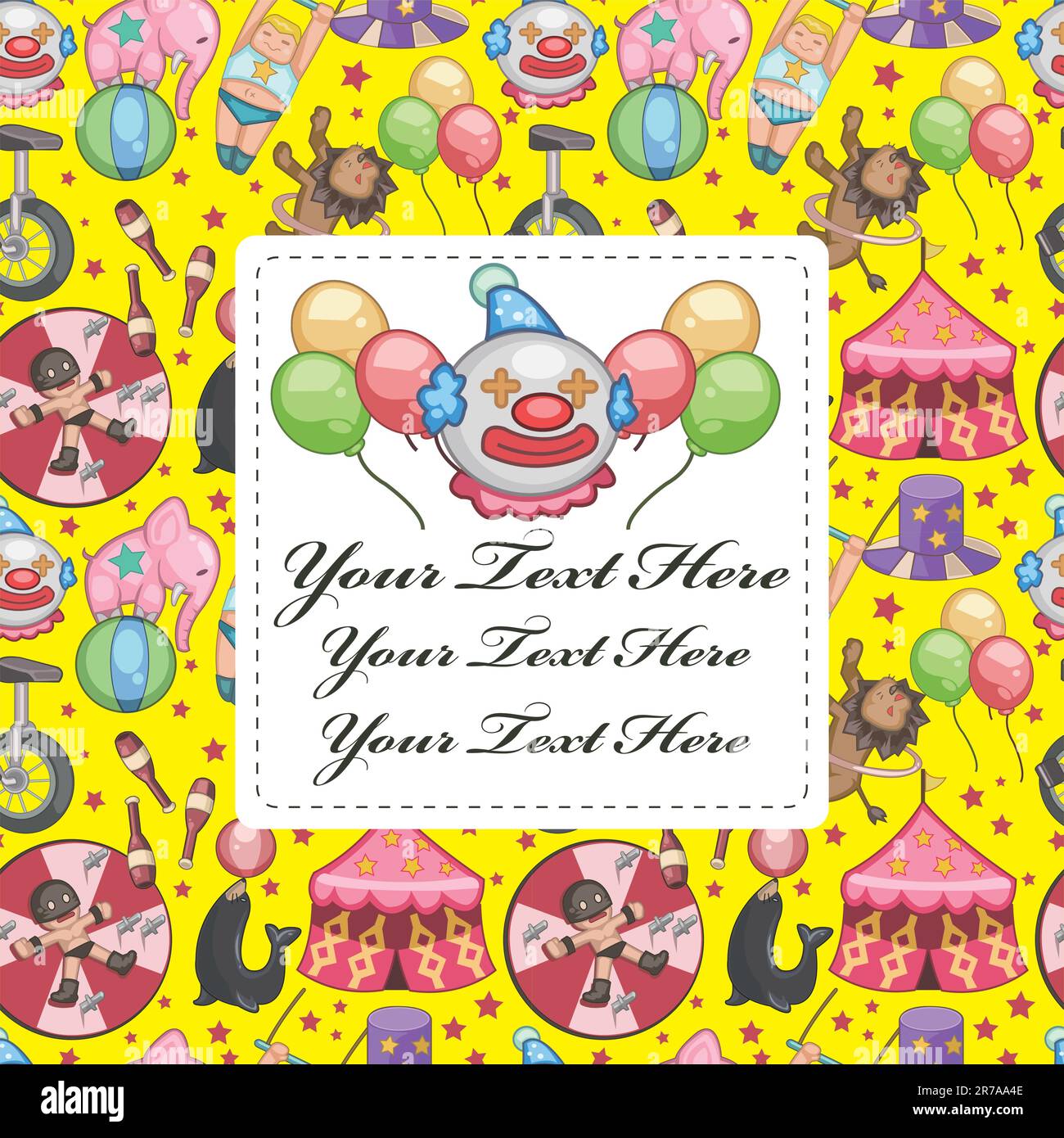 Circus card Stock Vector Images - Alamy