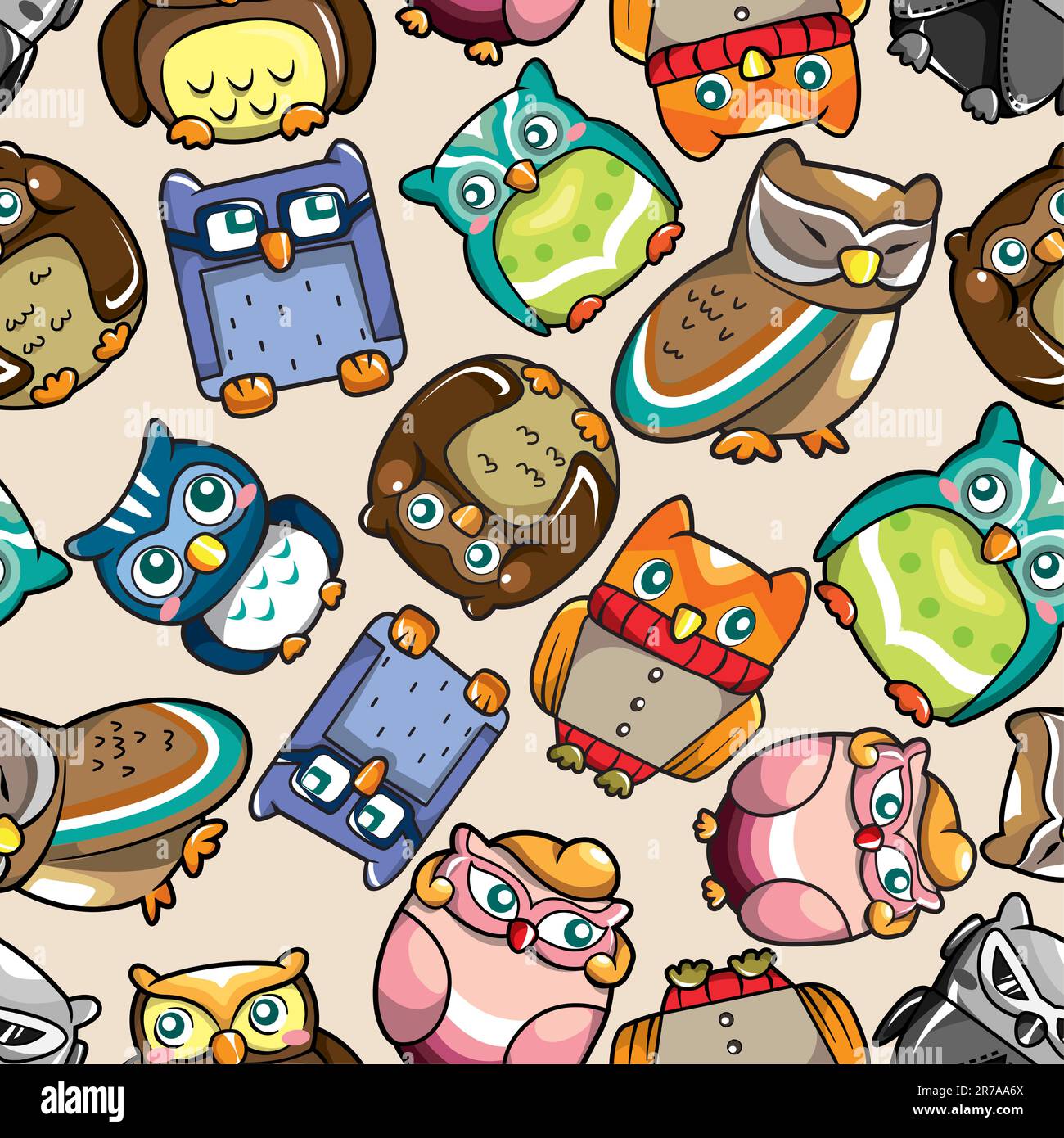 Owl pattern hi-res stock photography and images - Alamy