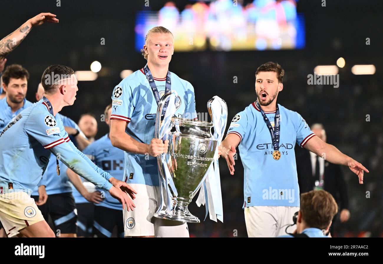 ISTANBUL, TURKEY - JUNE 10: Manchester City player Erling Haaland ...